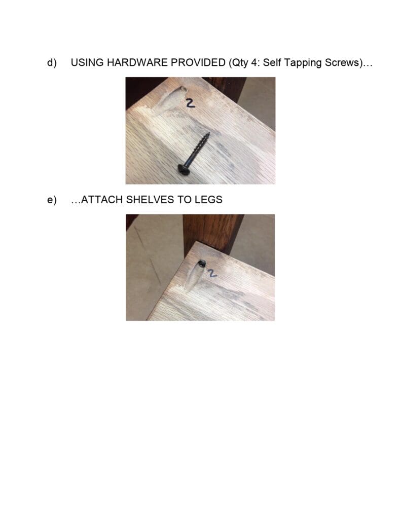 End Table with Shelf Assembly Instructions - GPC Furniture