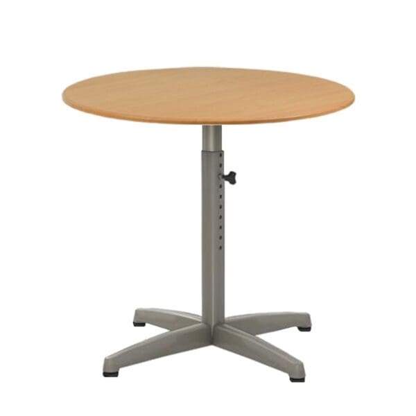 Adjustable Height Single Metal Pedestal Table - GPC Furniture